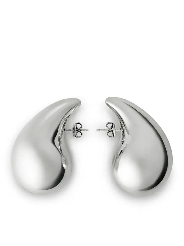 Bottega Veneta Large Drop Earrings - Silver