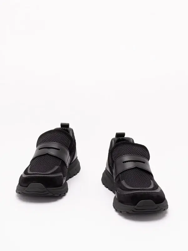 Prada Mesh And Leather Sneakers