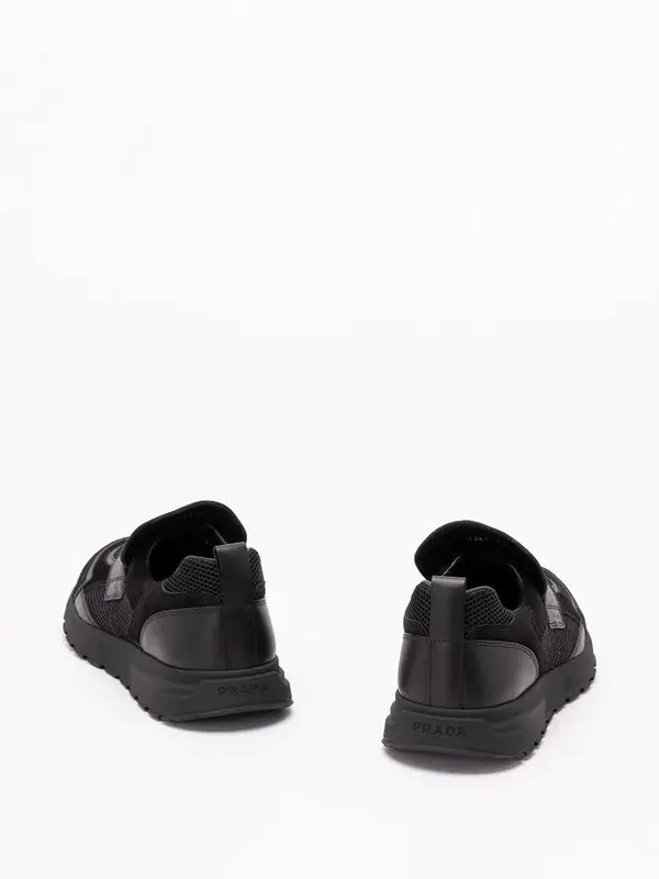 Prada Mesh And Leather Sneakers
