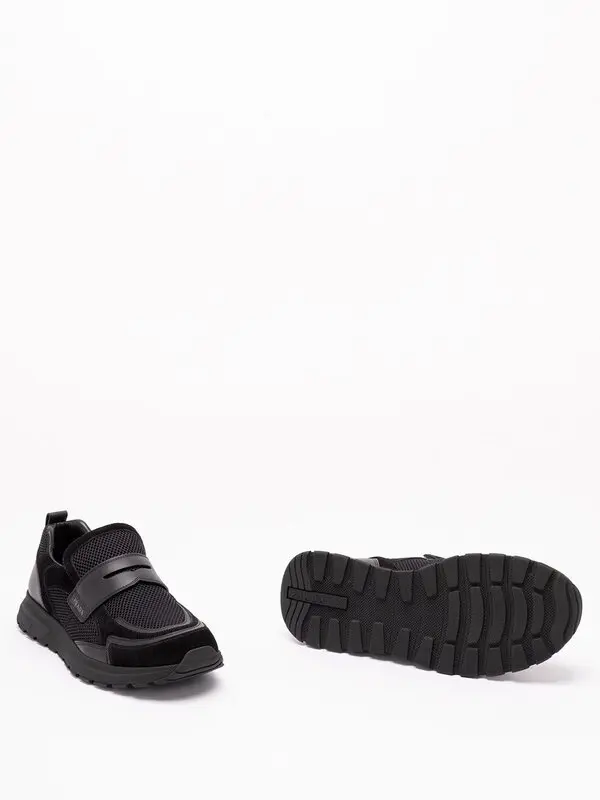 Prada Mesh And Leather Sneakers - Multicolor