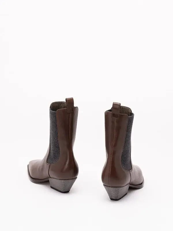 Brunello Cucinelli Ankle Boots With Heels - Multicolor