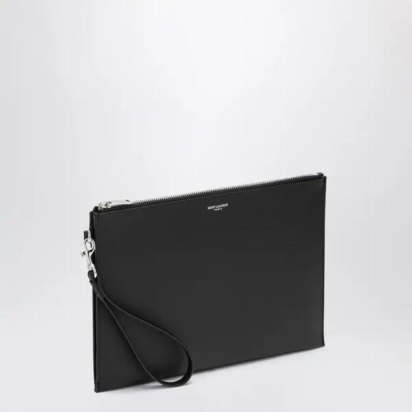 Saint Laurent Tablet Holder In Grain De Poudre Leather