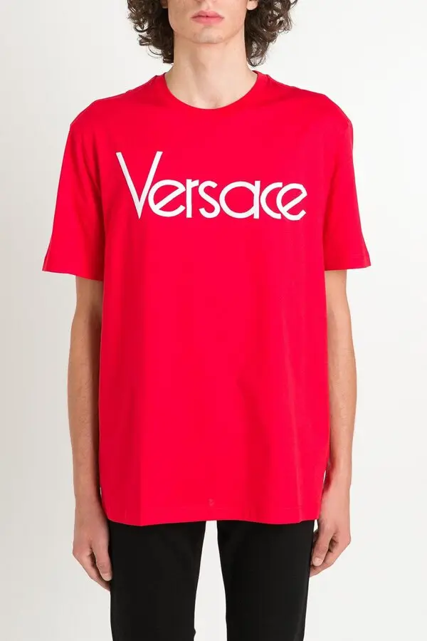 Versace Embroidered Logo Tee