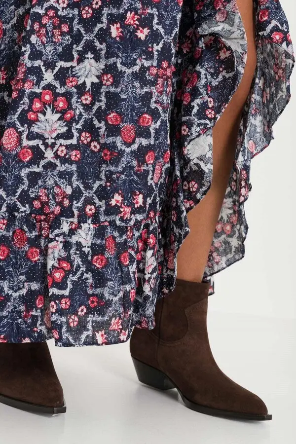 Isabel Marant Étoile Floral Linen Wrap Long Skirt - Multicolor