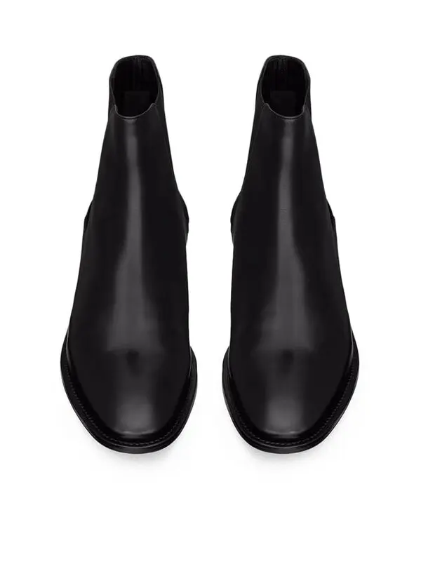 Saint Laurent Adrien Box Leather Chelsea Boots