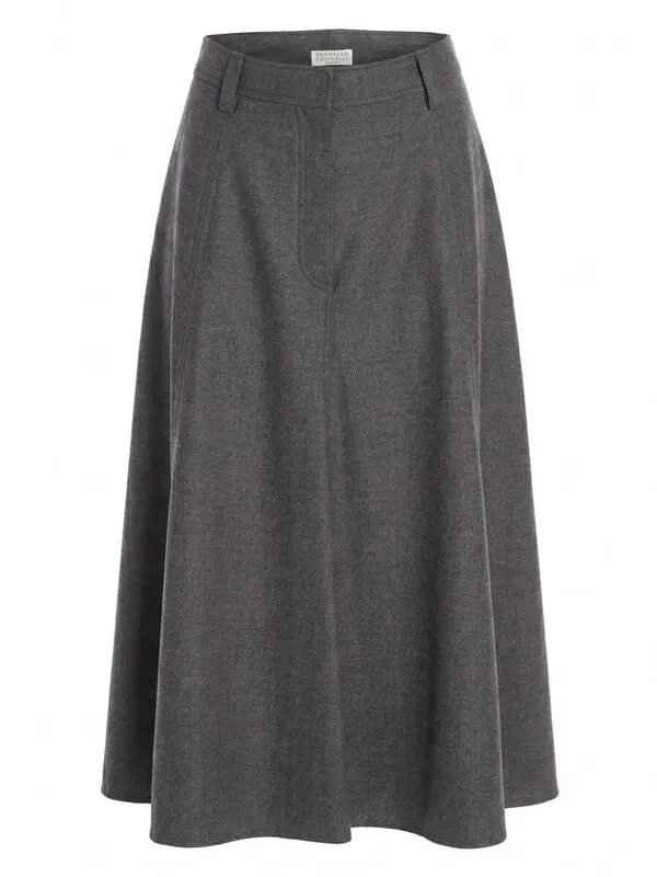 Brunello Cucinelli Wool Skirt - Multicolor