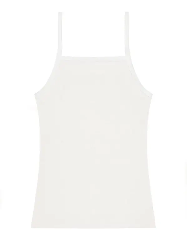 COURREGES Ribbed Tank Top - White