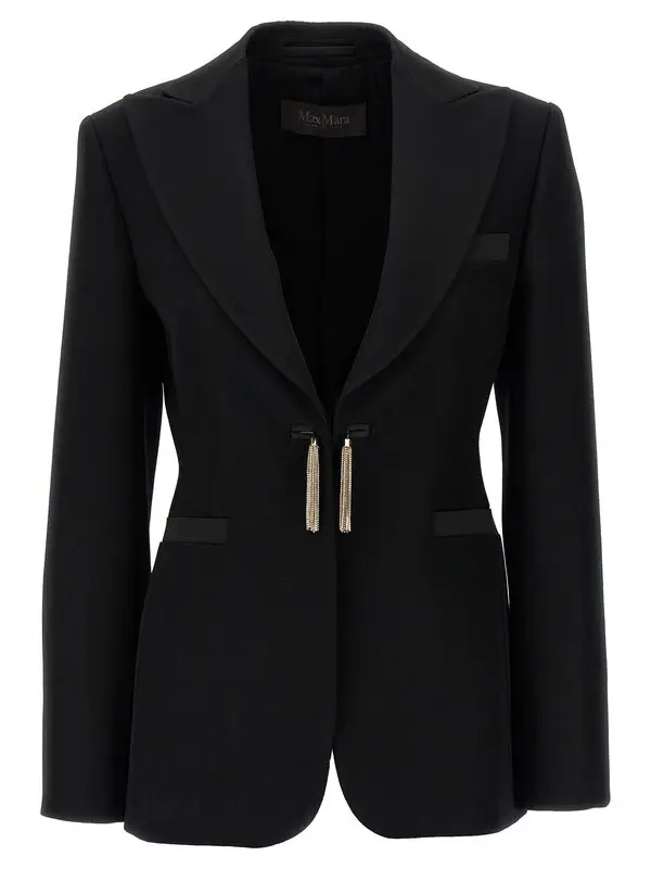 Max Mara Boemia Virgin Wool Blazer - Black