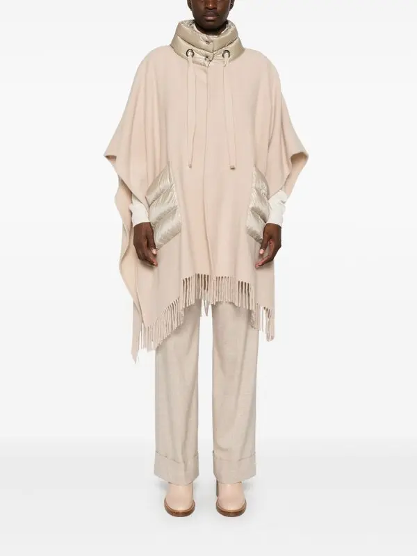 Herno Wool And Nylon Cape - Multicolor