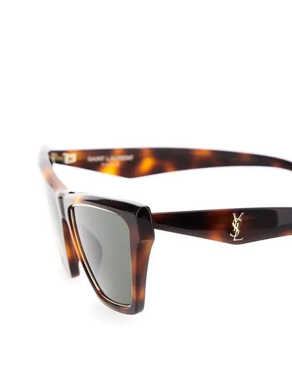 Saint Laurent Tortoiseshell Print Acetate Sunglasses - Multicolor