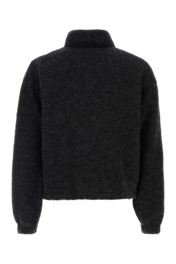 JIL SANDER Charcoal Wool Blend Sweatshirt - Gray