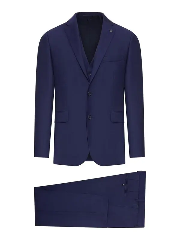 Tagliatore Bruce Tailored Wool Suit - Blue