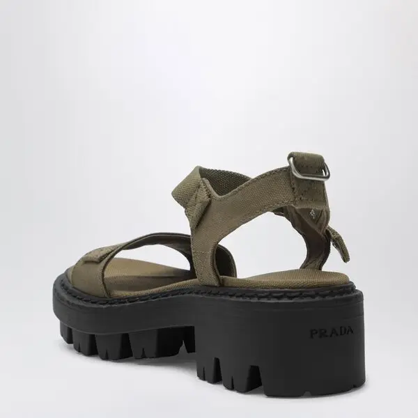 Prada Military Canvas Sandals