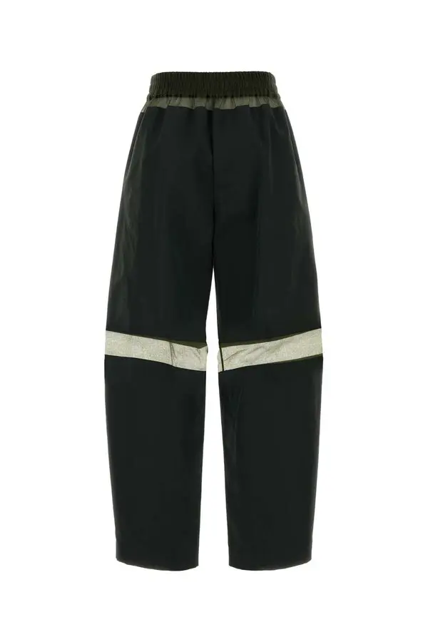 Fendi Olive Cotton Blend Pant
