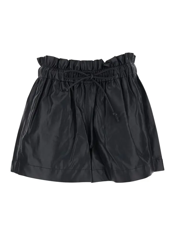 Isabel Marant Étoile Eco-leather Drawstring Shorts - Multicolor