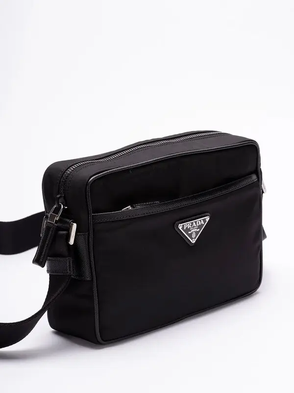 Prada Re-nylon And Saffiano Leather Shoulder Bag