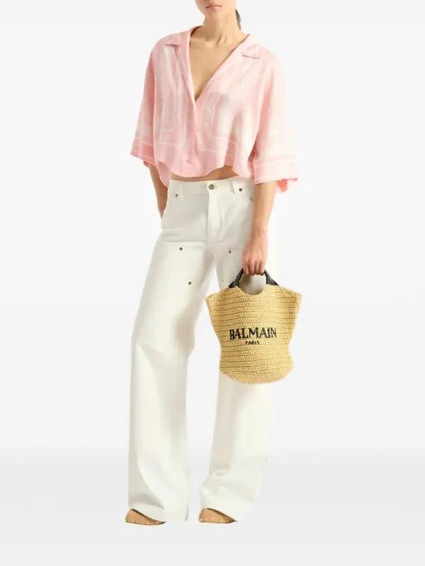 Balmain Crochet Mini Cabas Bag