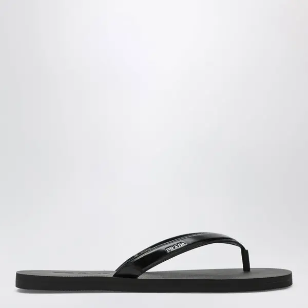 Prada Brushed Leather Flip-flop Sandals