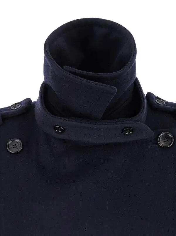 Max Mara Laveno Double Breasted Virgin Wool Blend Jacket - Multicolor