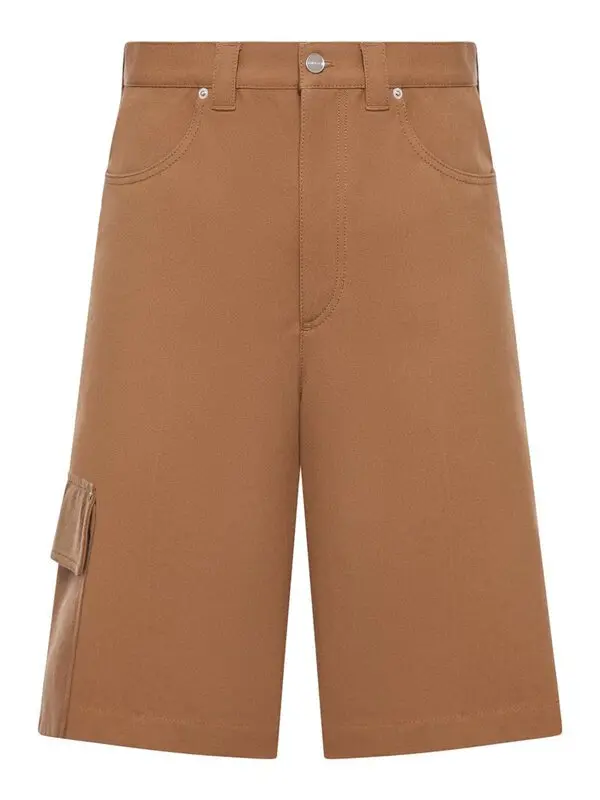 Gucci Heavy Cotton Canvas Cargo Bermuda Shorts - Brown