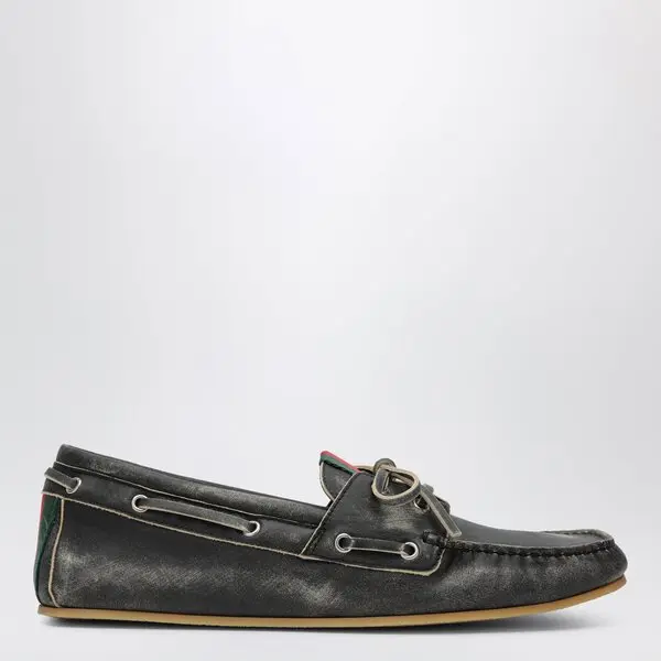 Gucci Boat Shoes With Washed Effect