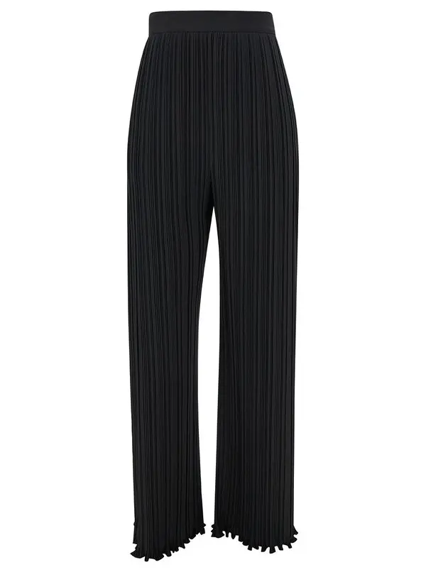 LANVIN Pleated Crêpe De Chine Trousers - Multicolor