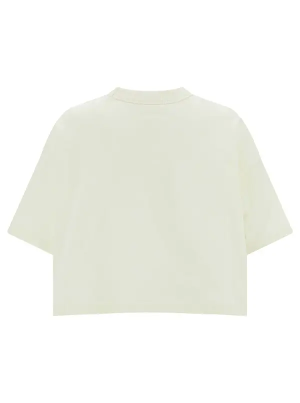 Bottega Veneta Cotton Cropped T-shirt With Patch Pockets