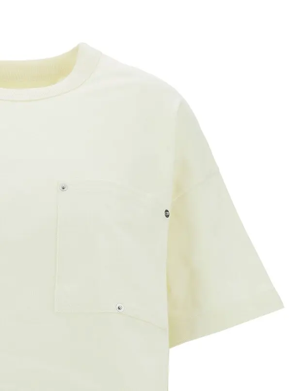 Bottega Veneta Cotton Cropped T-shirt With Patch Pockets