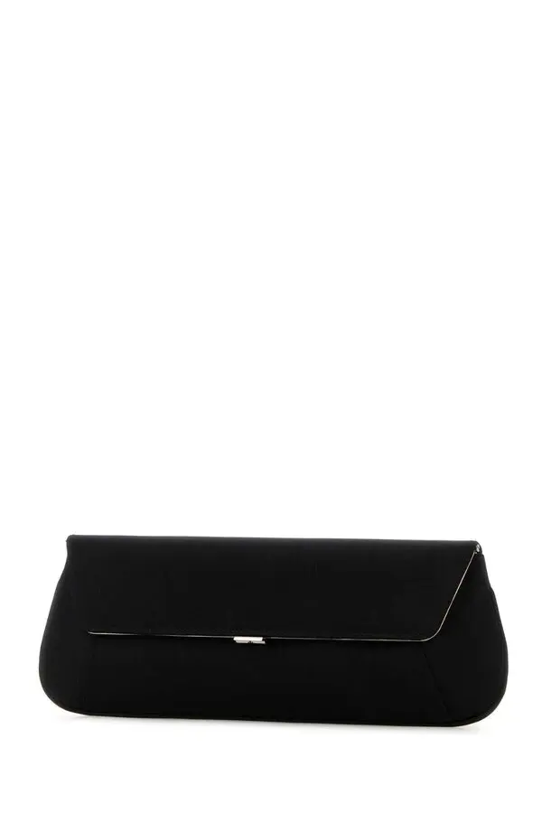 Amina Muaddi Satin Ami Clutch