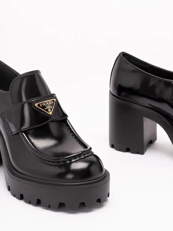 Prada Brushed Leather Loafers - Multicolor
