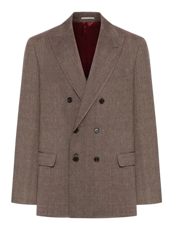 Brunello Cucinelli Double-breasted Tailored Jacket - Multicolor