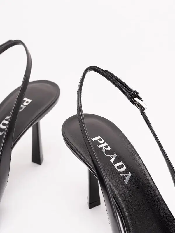 Prada Brushed Leather Slingback Pumps - Multicolor