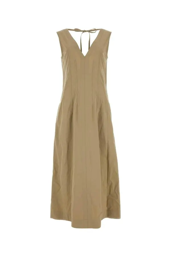 Bottega Veneta Cotton Blend Dress - Brown