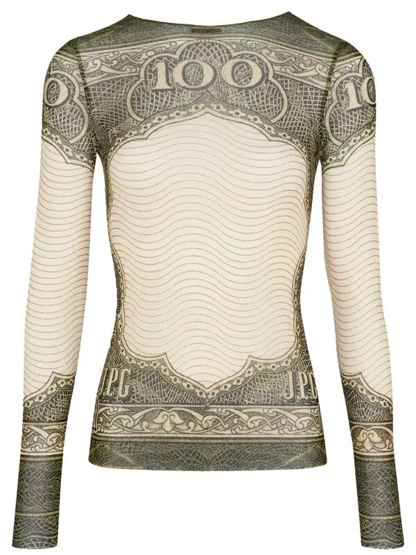 JEAN PAUL GAULTIER Top With Cartouche Print - Multicolor