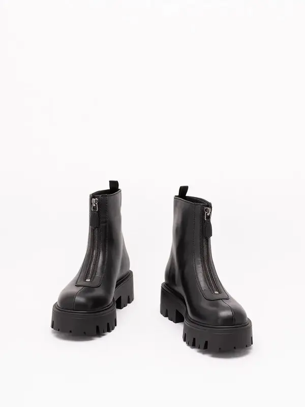 Prada Leather Zipper Booties