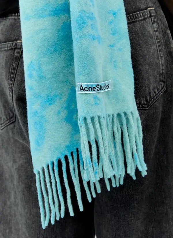 Acne Studios Narrow Tie-dye Wool Scarf
