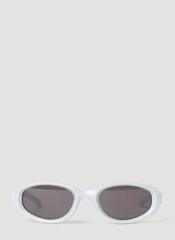Bottega Veneta Arch Oval Sunglassses - Silver