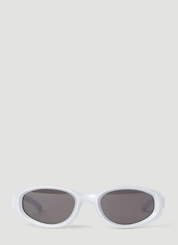 Bottega Veneta Arch Oval Sunglasses - Silver