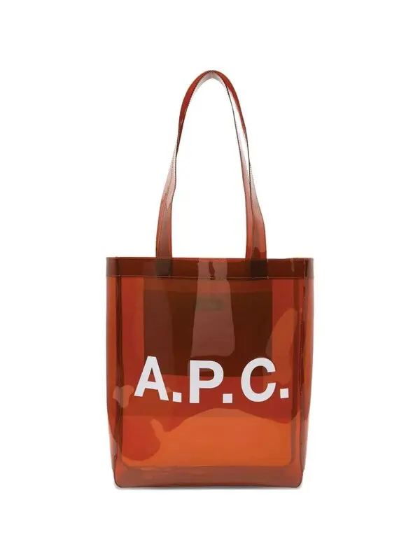 A.p.c. Lou Transparent Tote Bag - Brown