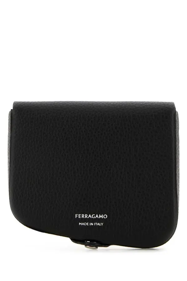 FERRAGAMO Leather Coin Purse - Black
