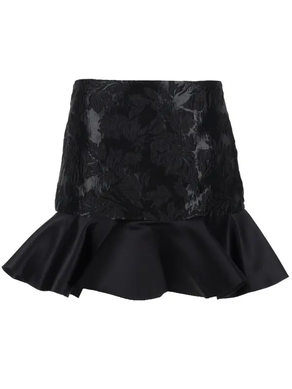 GANNI Satin Miniskirt