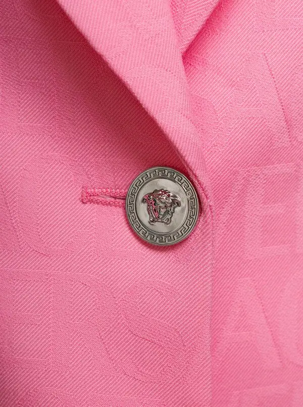 Versace Wool Single-breasted Jacket - Multicolor