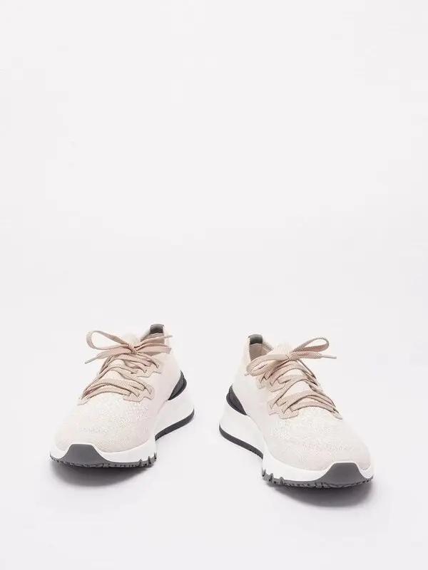 Brunello Cucinelli Cotton Knit Sneakers - Multicolor