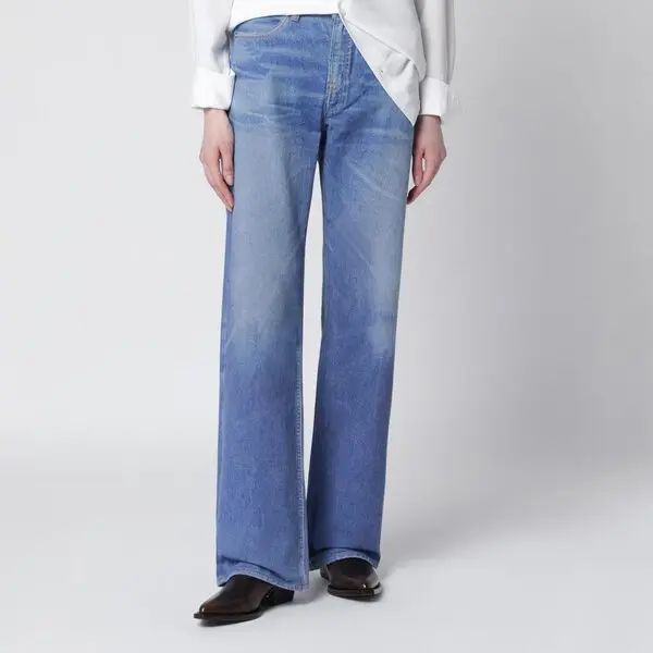 Our Legacy Wata Cut Jeans With Aurora Digital Print - Blue