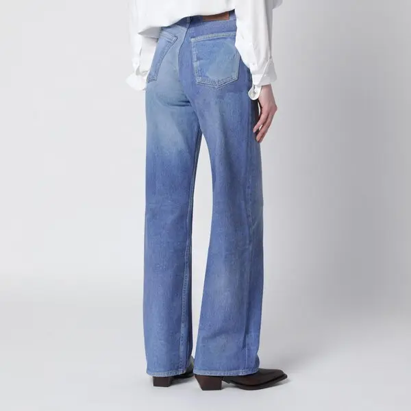 Our Legacy Wata Cut Jeans With Aurora Digital Print - Blue