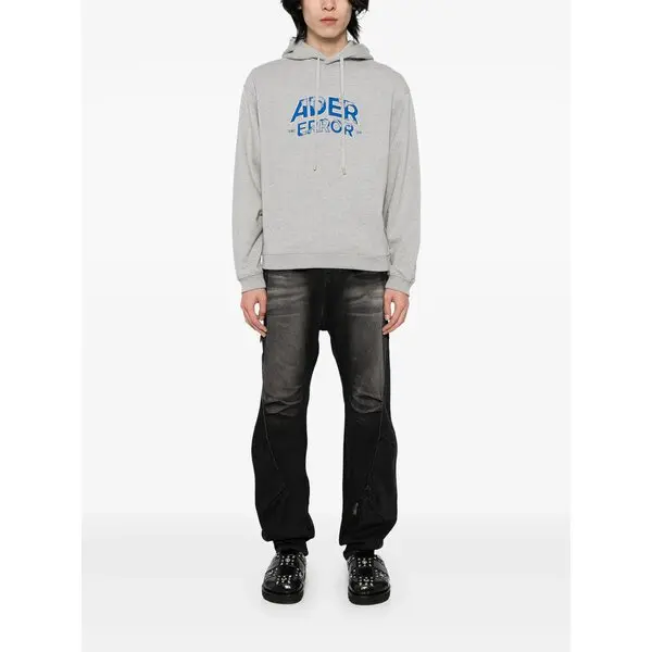 ADER ERROR Cotton Hooded Sweatshirt - Gray