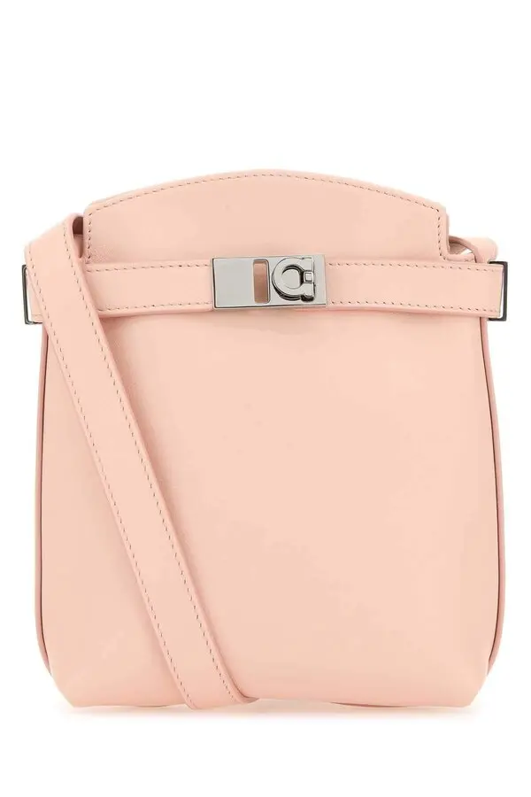 FERRAGAMO Gancini Leather Cross Body Phone Case - Pink