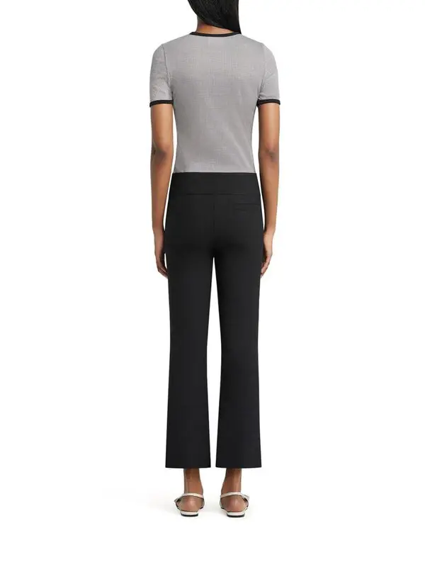 COURREGES Houndstooth Contrast T-shirt - Black