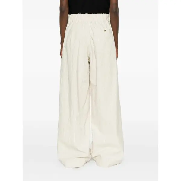 Dries Van Noten Striped Palazzo Trousers - Cream