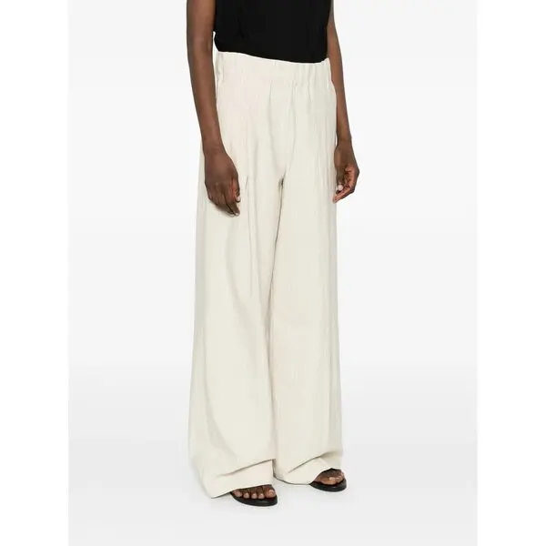 Dries Van Noten Striped Palazzo Trousers - Cream
